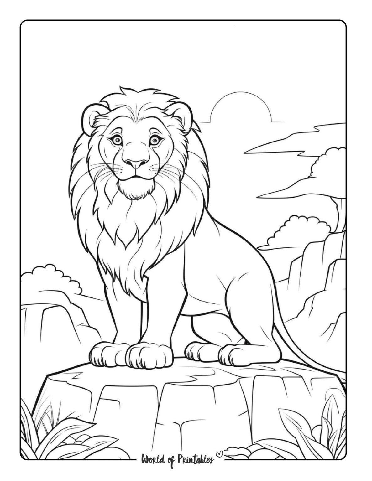 Lion Coloring Pages For Kids & Adults - World of Printables