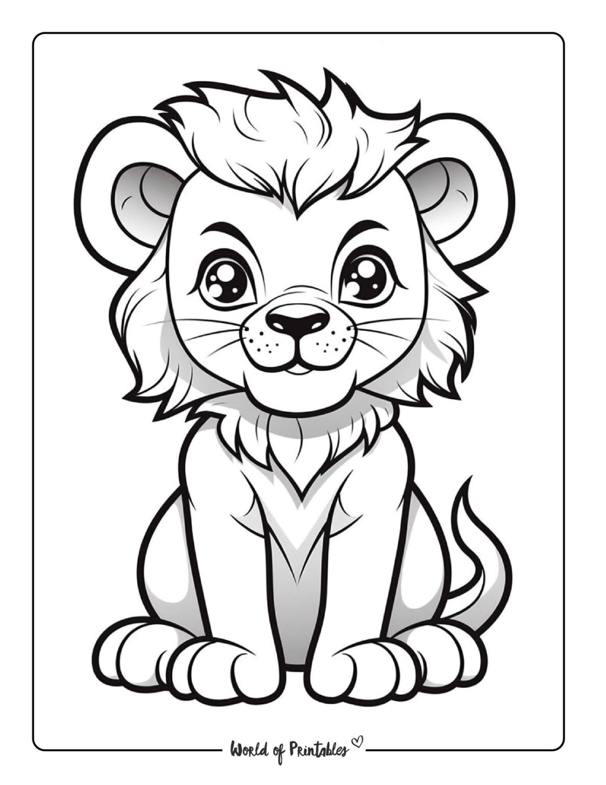 Lion Coloring Pages For Kids & Adults - World of Printables