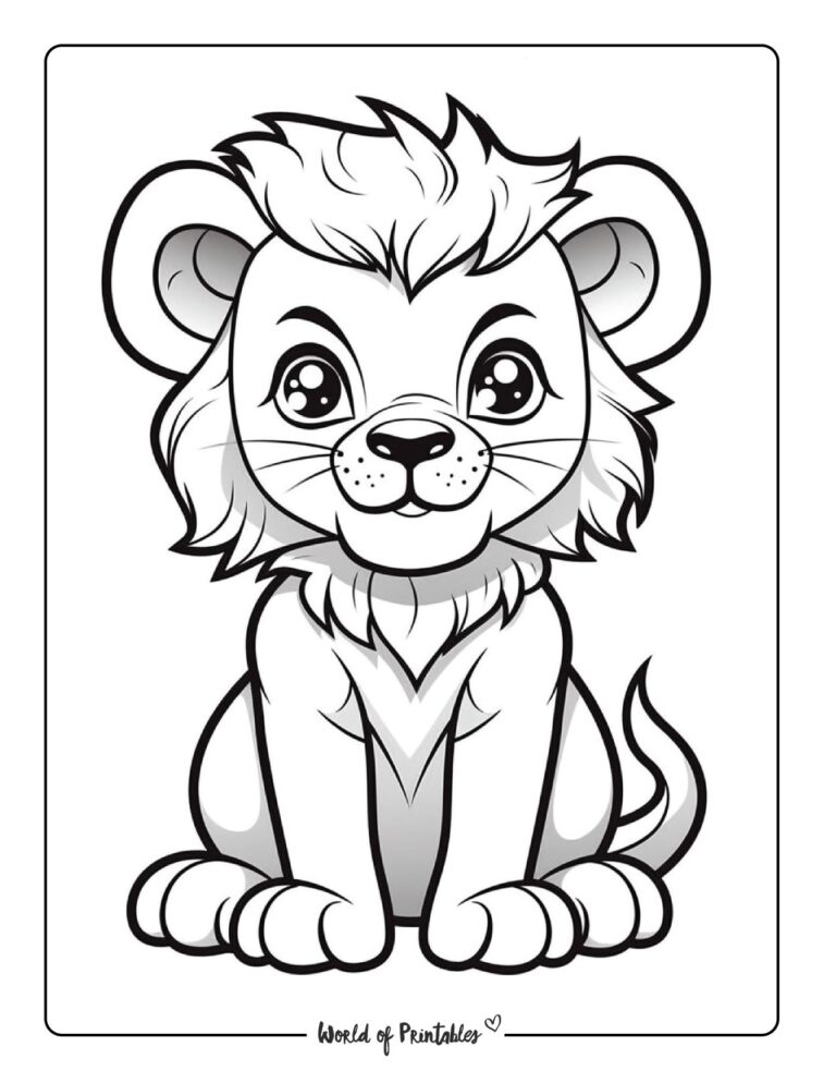 Lion Coloring Pages For Kids & Adults - World of Printables
