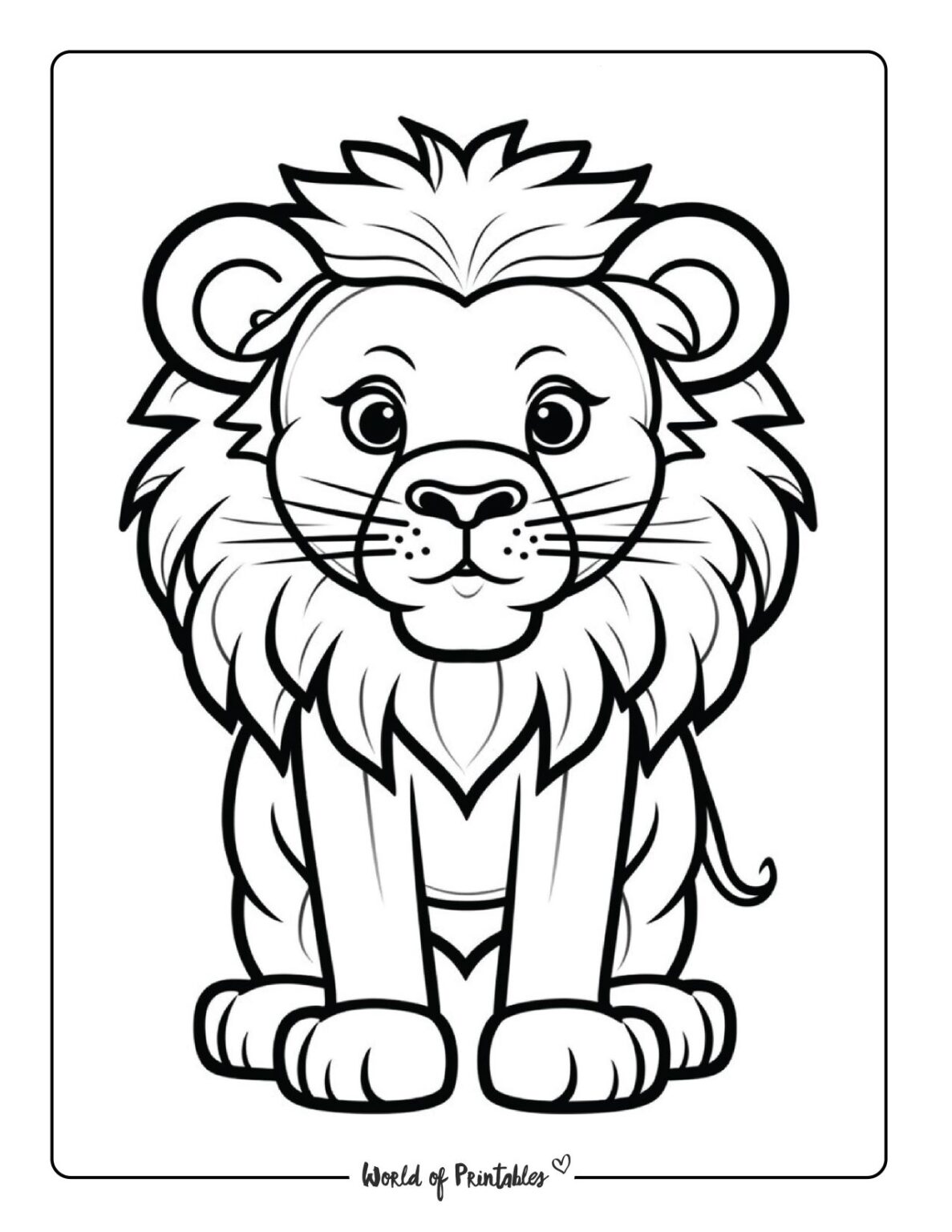 Lion Coloring Pages For Kids & Adults - World of Printables