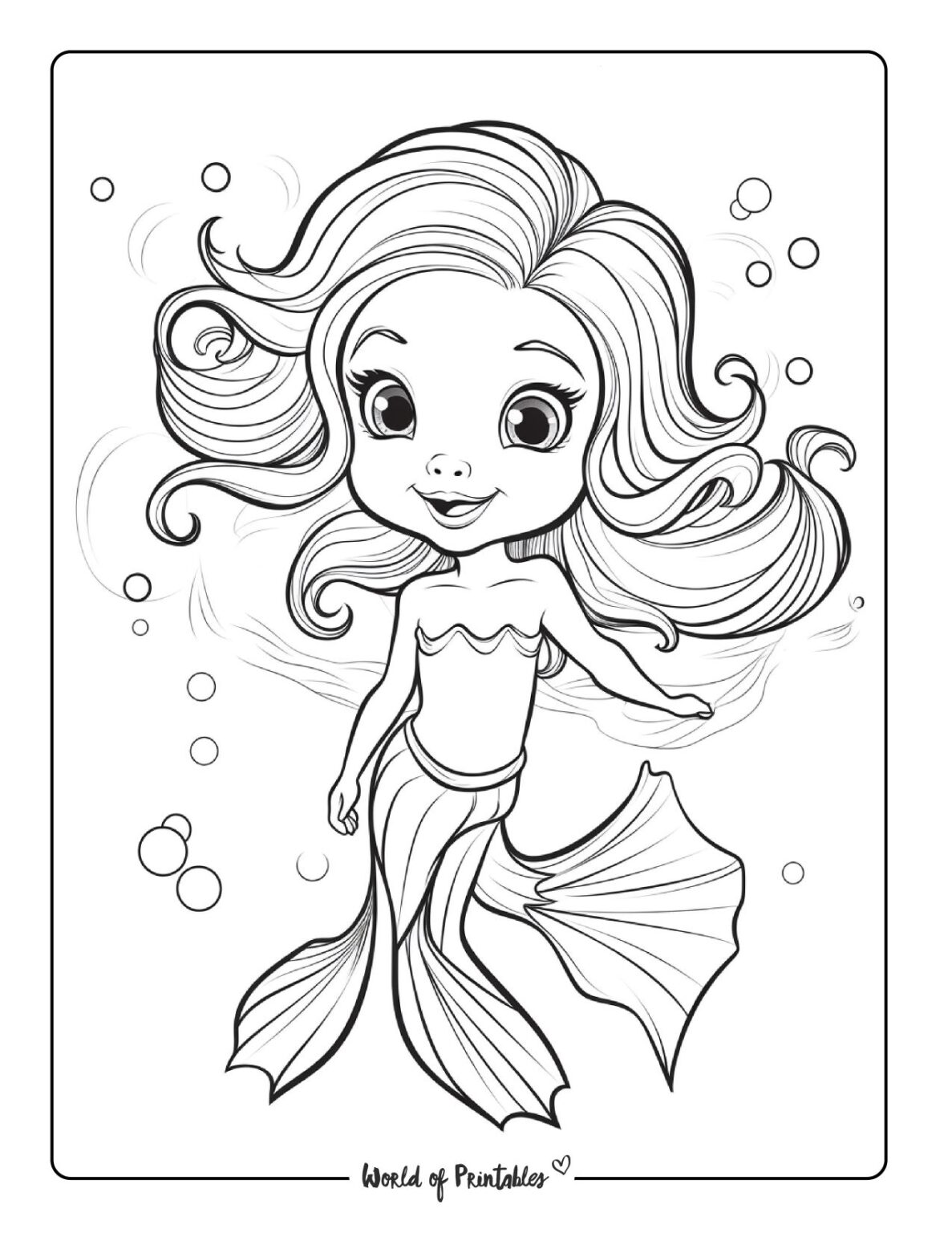 100 Best Mermaid Coloring Pages - World of Printables