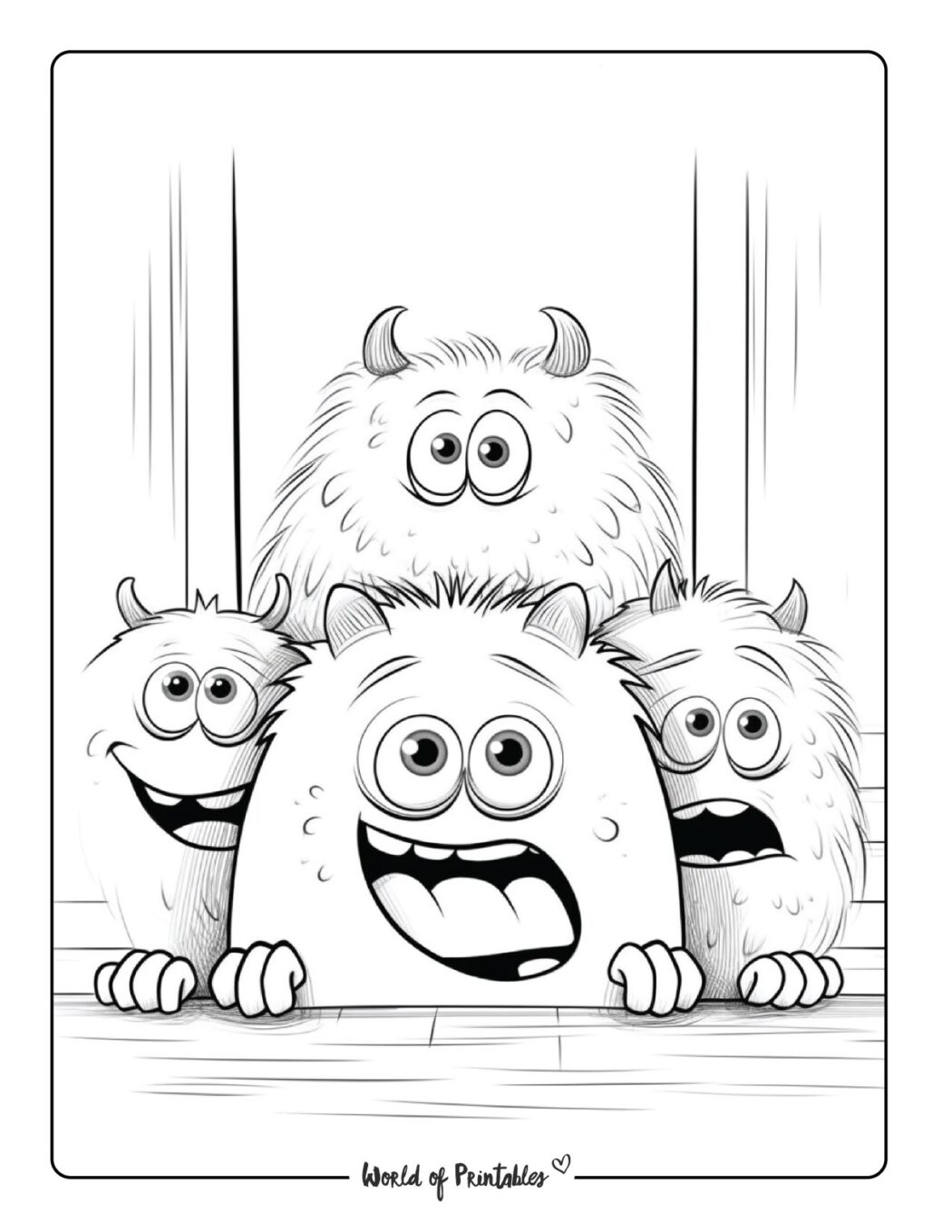 Monster Coloring Pages - World of Printables