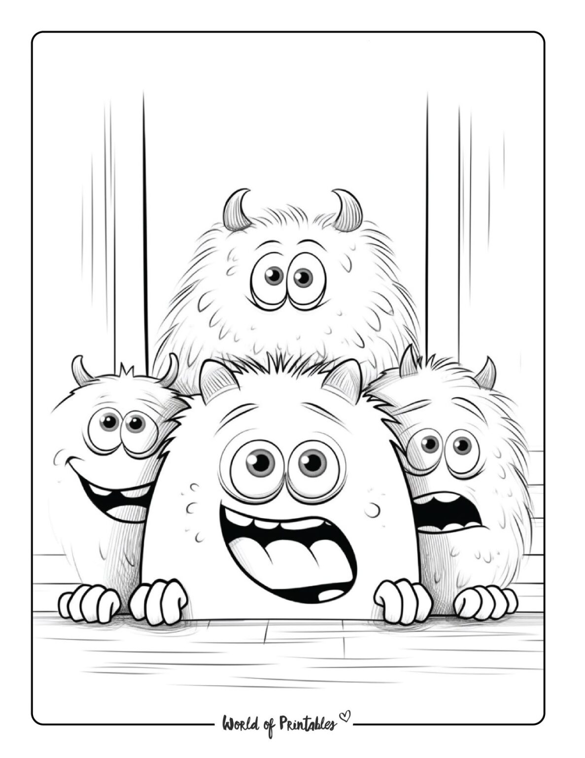 Monster Coloring Pages - World of Printables