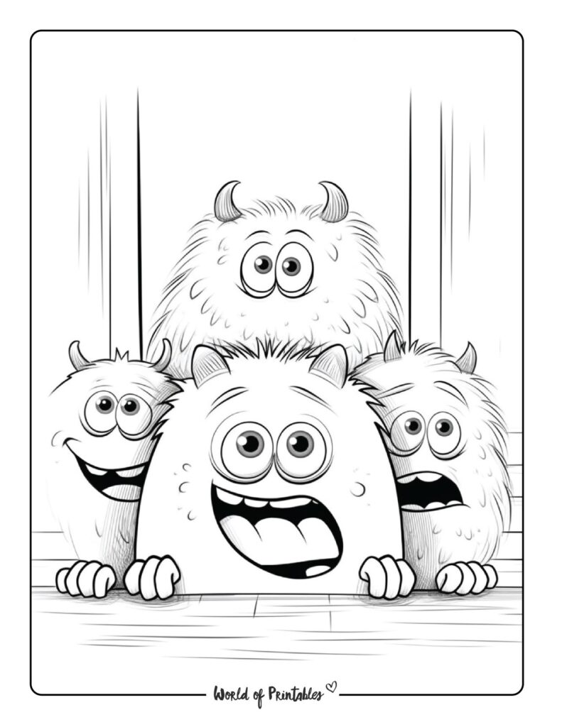 Monster Coloring Pages - World of Printables
