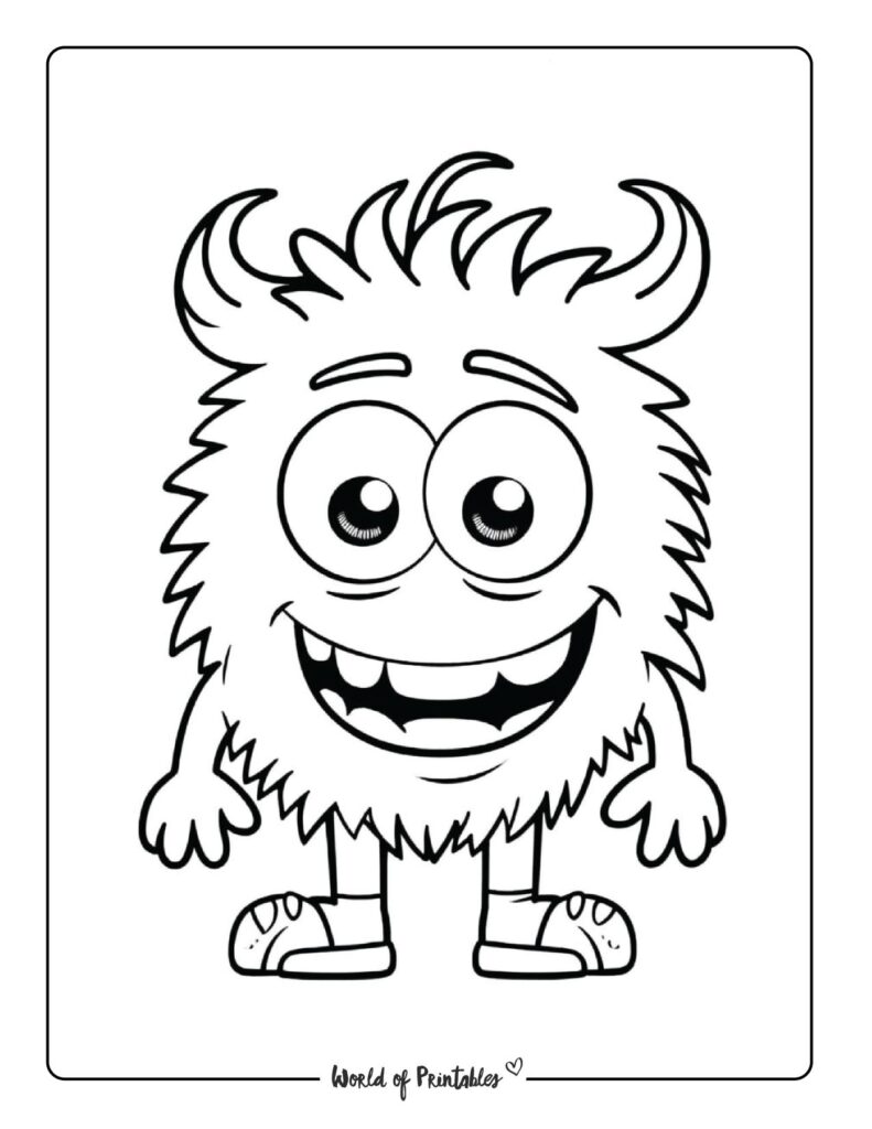 Monster Printable Printables Template Eyes Kids Color Face Cut Paste ...