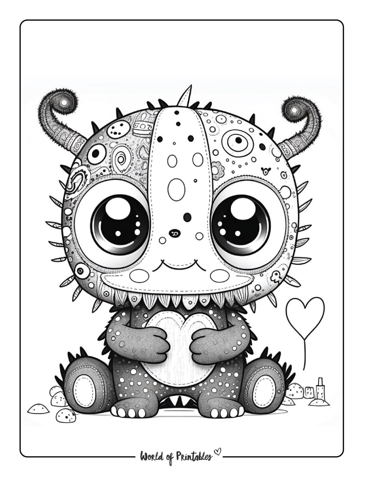 Monster Coloring Pages - World of Printables