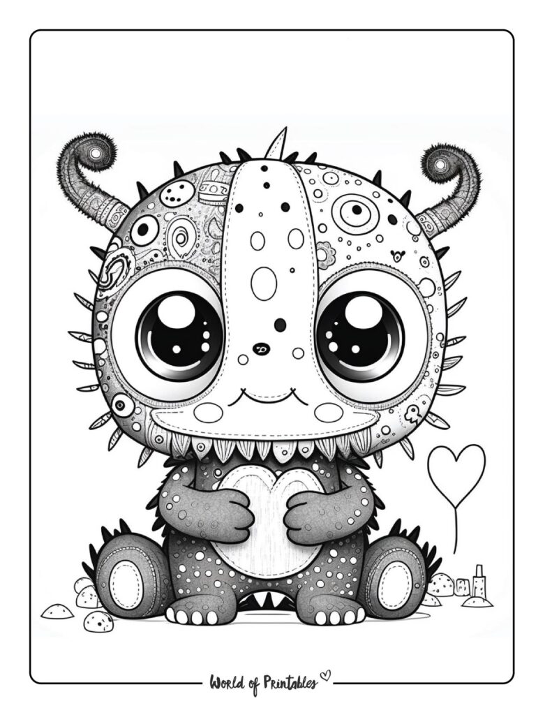 Monster Coloring Pages - World of Printables