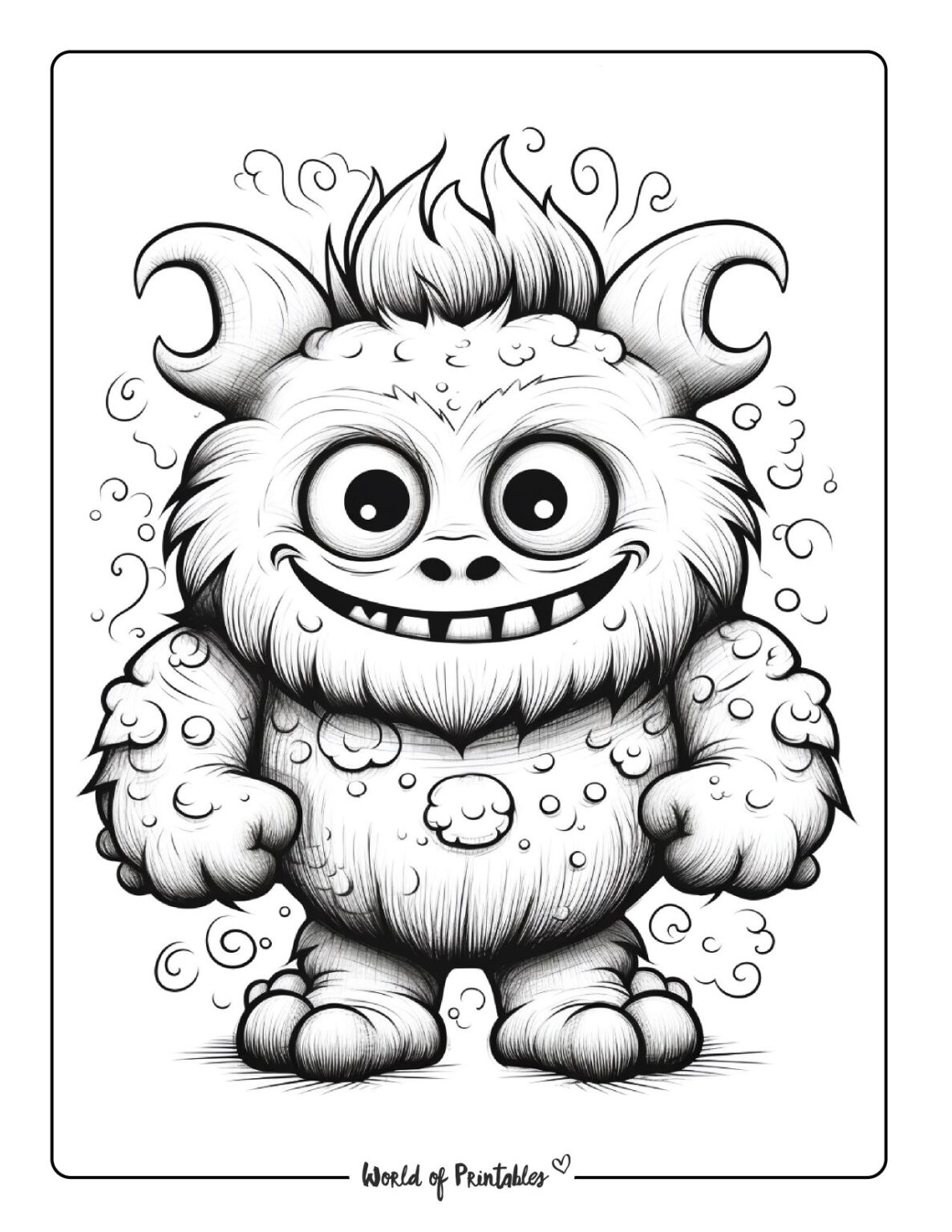 Monster Coloring Pages - World of Printables