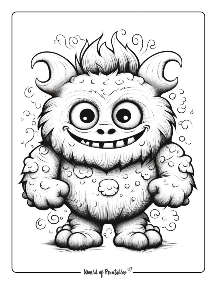 Monster Coloring Pages - World of Printables