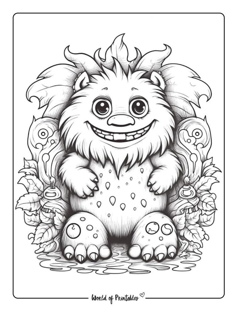 Monster Coloring Pages - World of Printables
