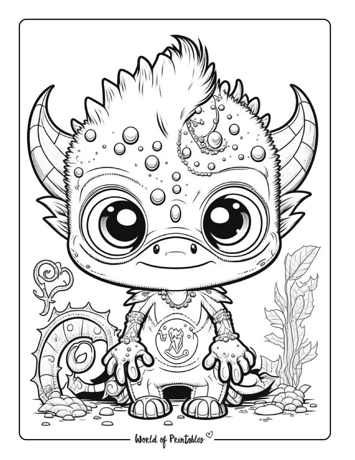 Monster Coloring Pages - World of Printables
