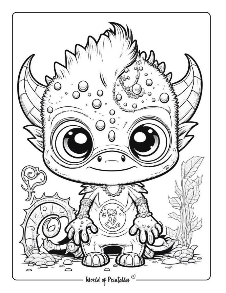 Monster Coloring Pages - World of Printables