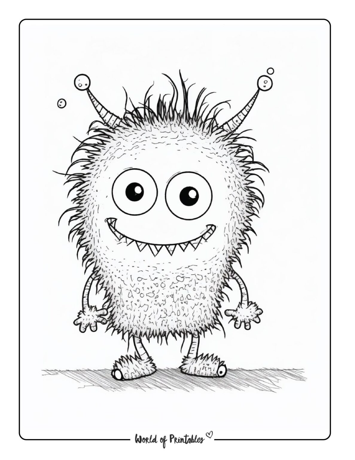 Monster Coloring Pages - World of Printables