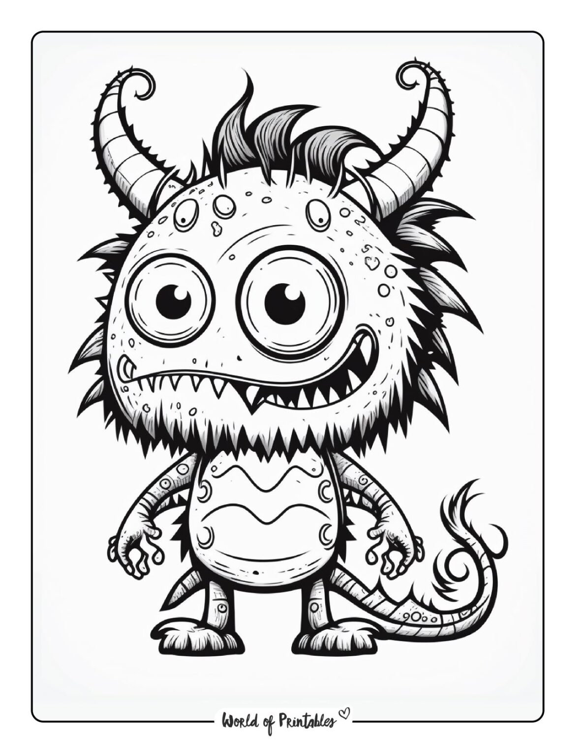 Monster Coloring Pages - World of Printables