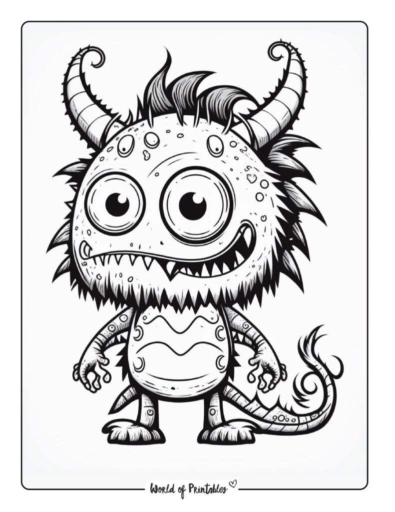 Monster Coloring Pages - World of Printables