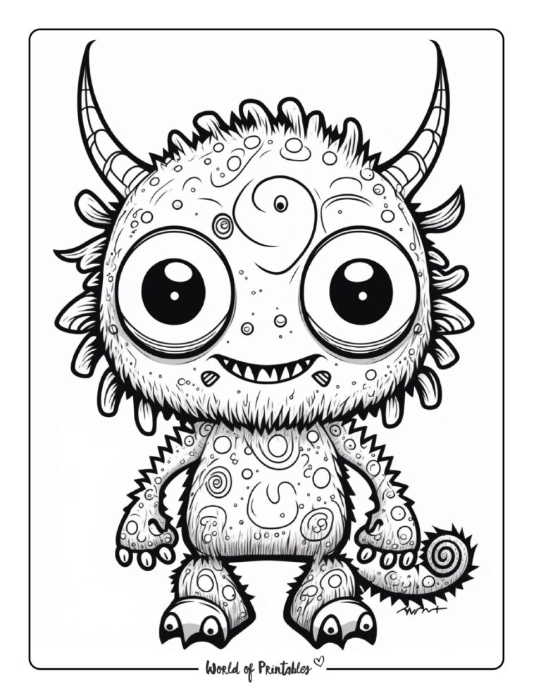 Monster Coloring Pages - World of Printables