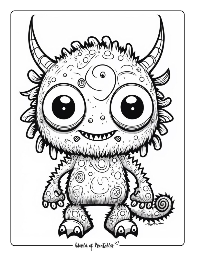 Monster Coloring Pages - World of Printables