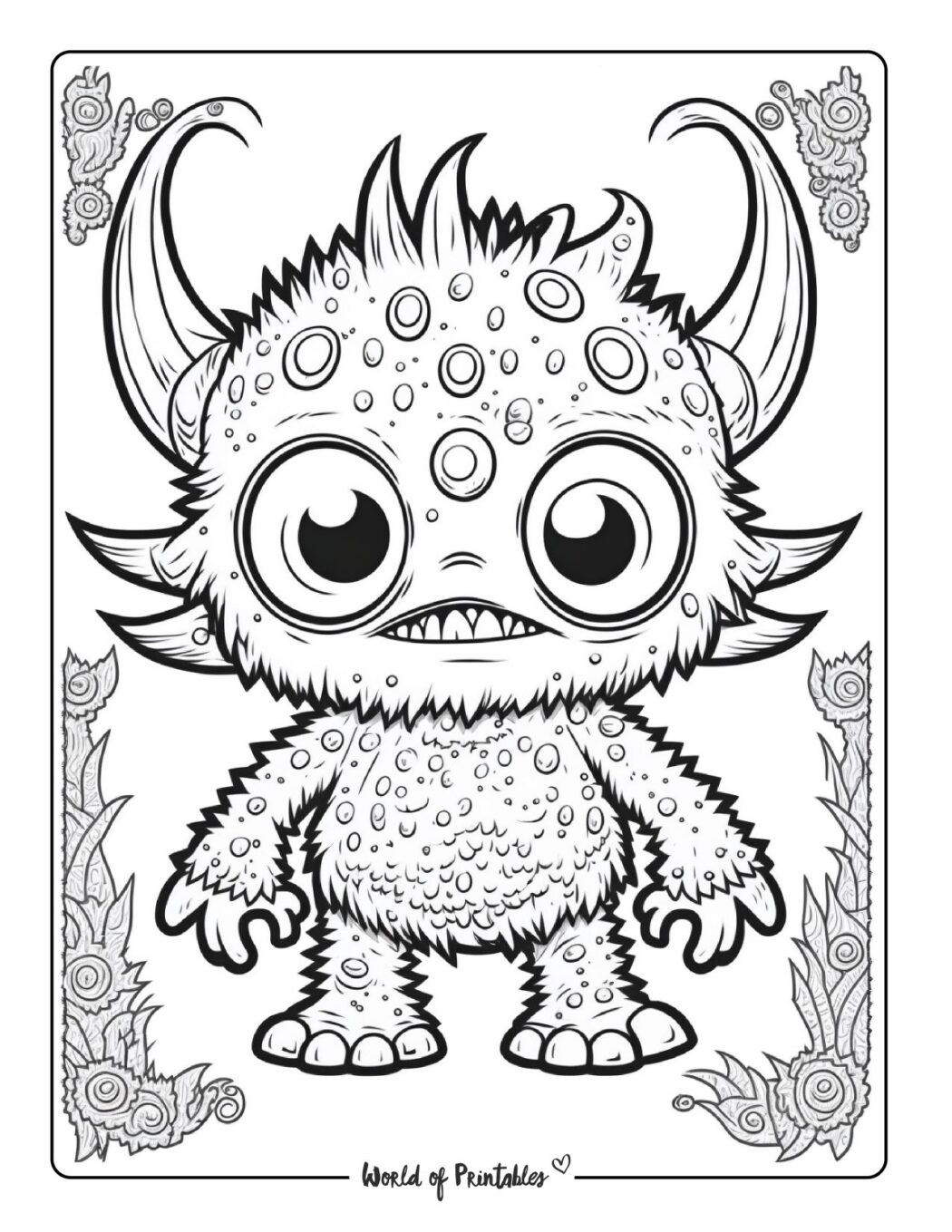 Monster Coloring Pages - World of Printables