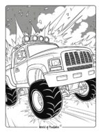 Monster Truck Coloring Pages - World of Printables