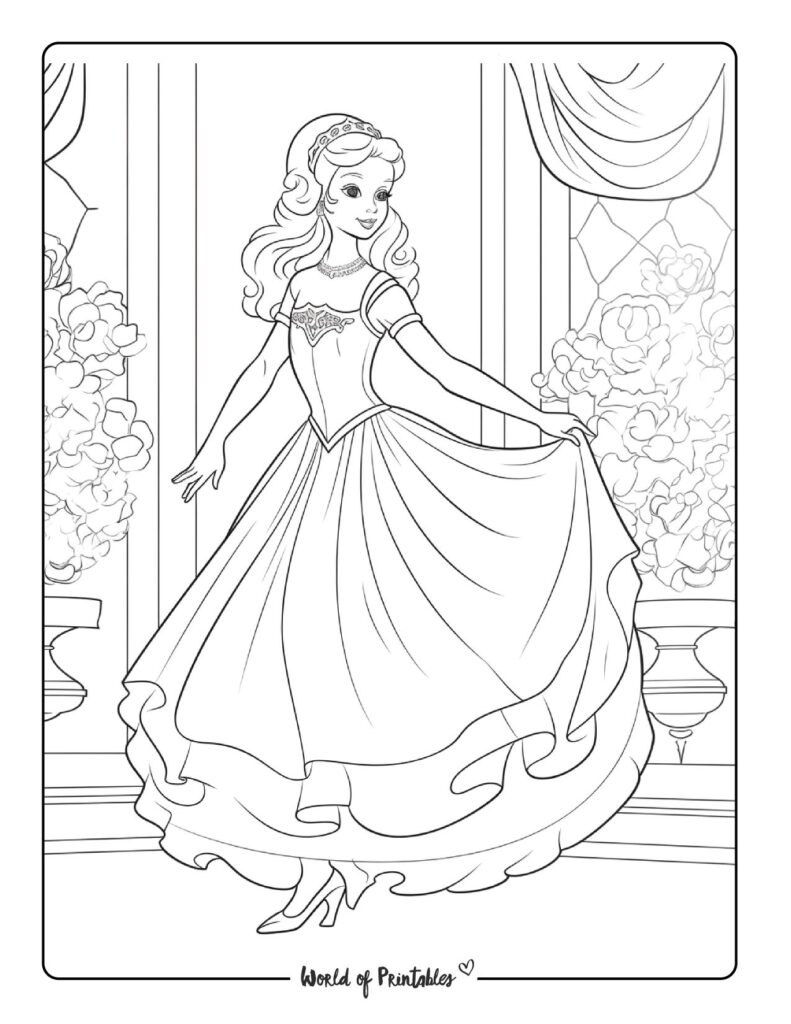 beautiful anime princess coloring pages - 100 Best Princess Coloring ...