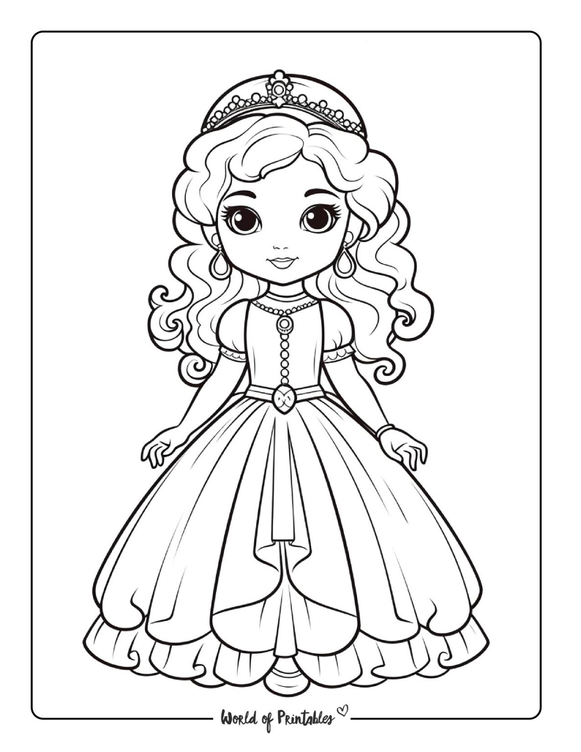 100 Best Princess Coloring Pages - World of Printables