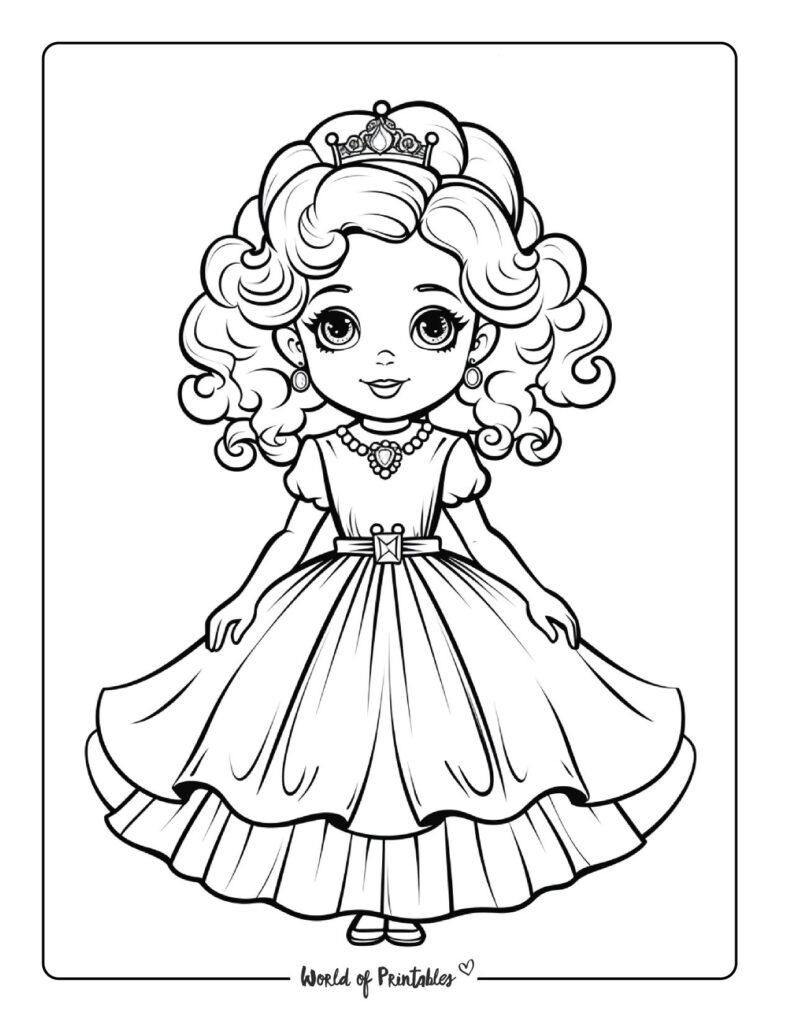 100 Best Princess Coloring Pages - World of Printables