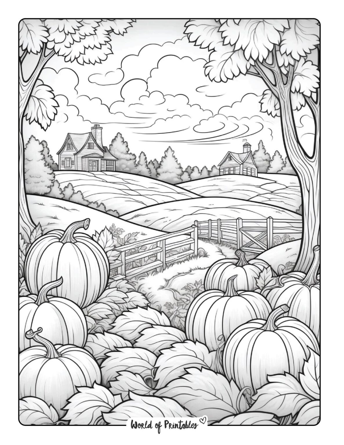 Pumpkin Coloring Pages - World of Printables