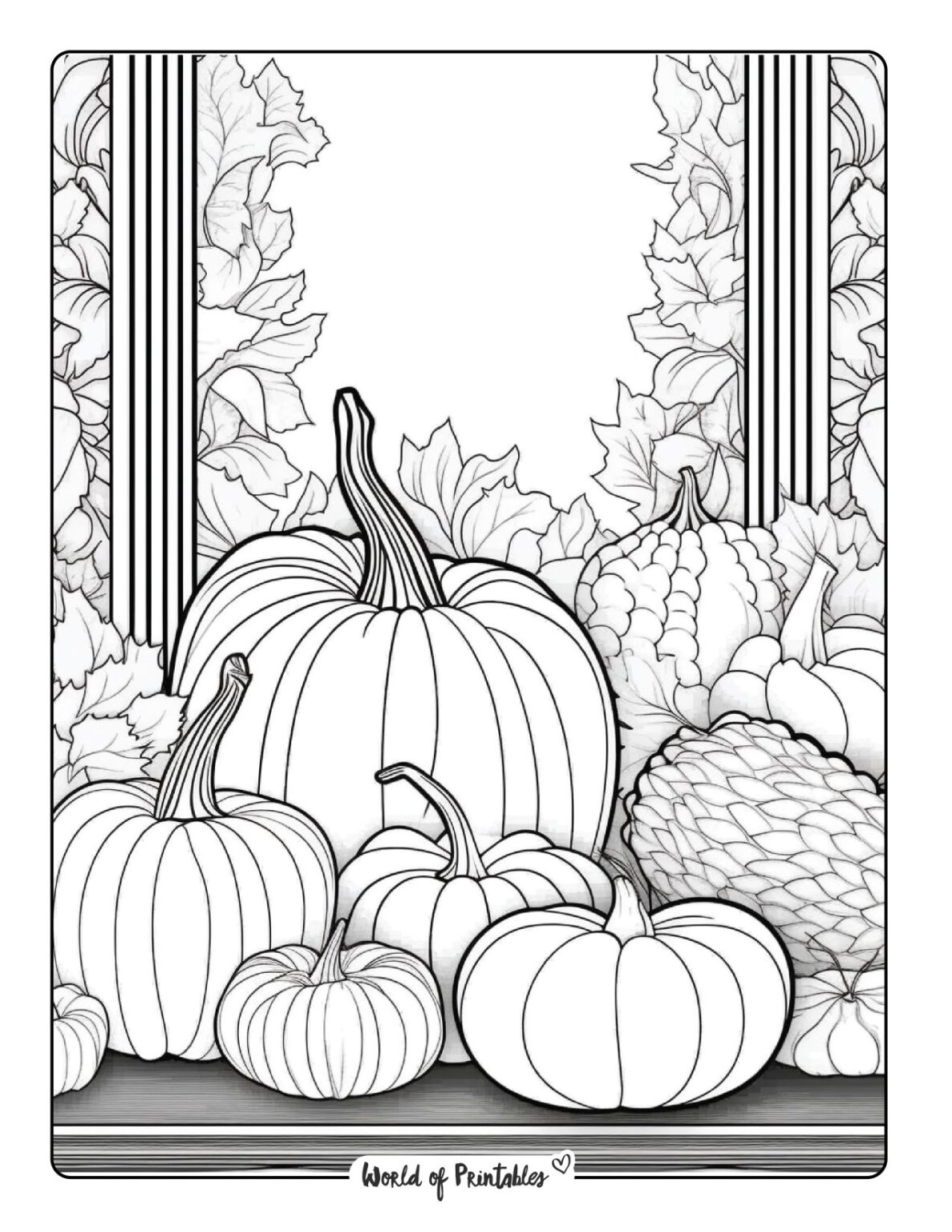 Pumpkin Coloring Pages - World of Printables