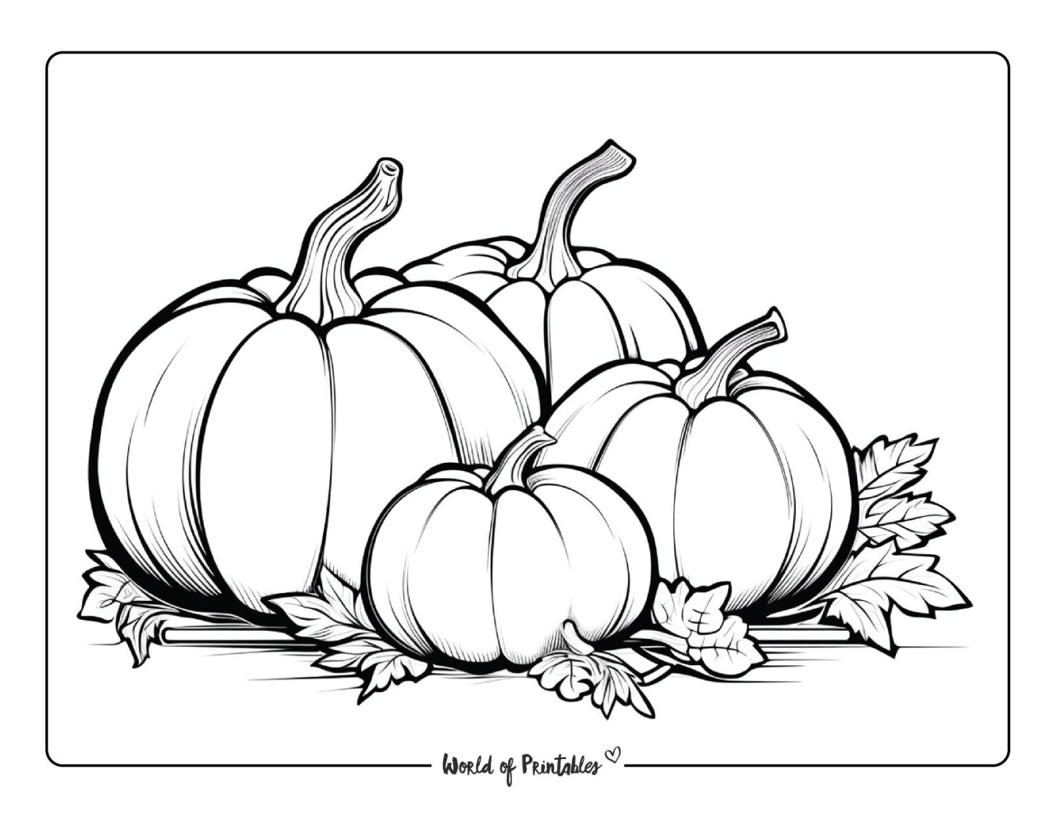 Pumpkin Coloring Pages - World of Printables