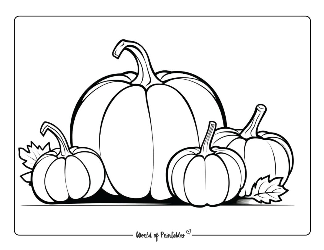 Pumpkin Coloring Pages - World of Printables
