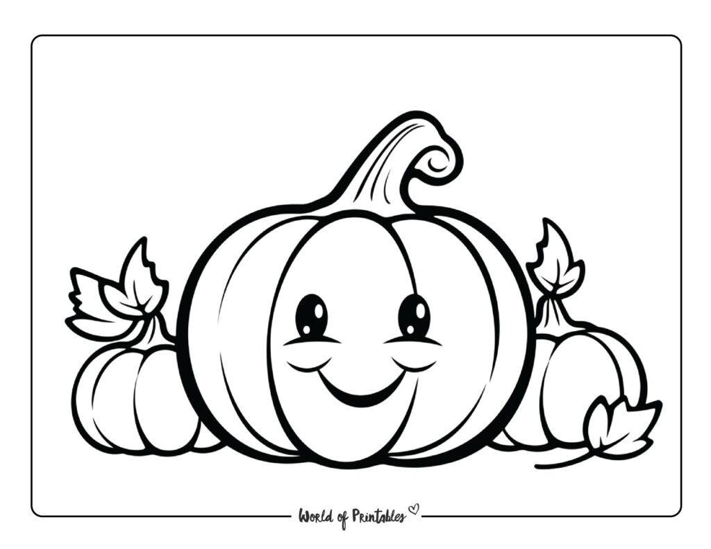 Pumpkin Coloring Pages - World of Printables
