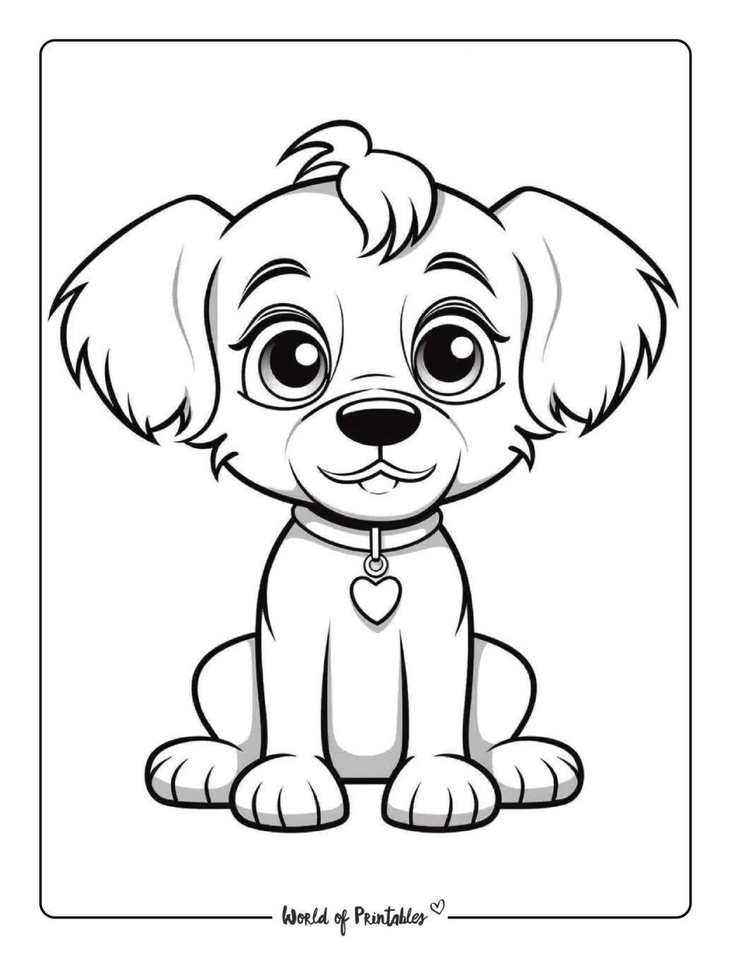Puppy Coloring Pages - World of Printables