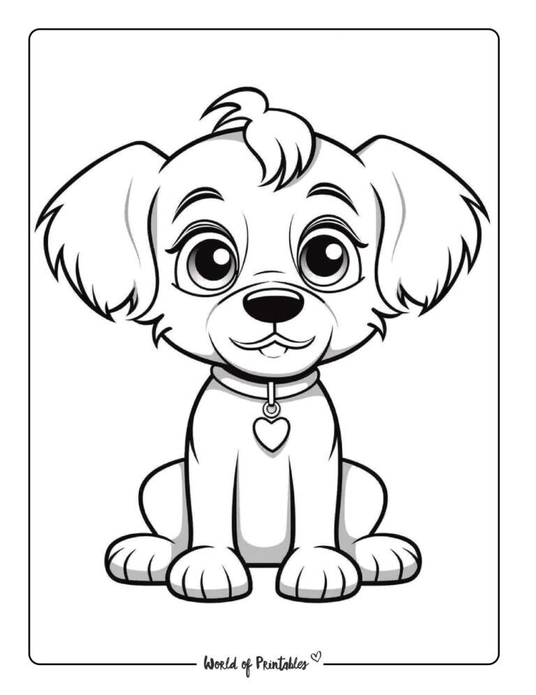 Puppy Coloring Pages - World of Printables