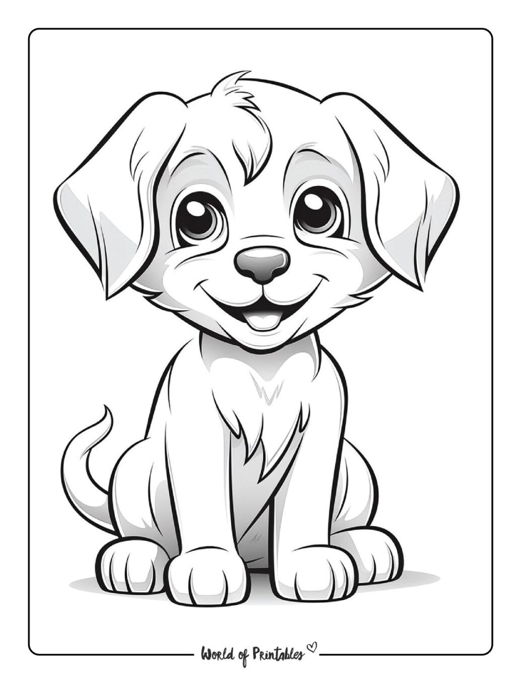 Puppy Coloring Pages - World of Printables