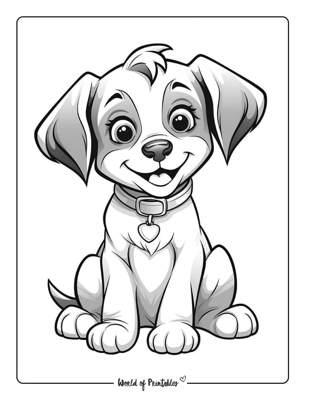 Puppy Coloring Pages - World of Printables