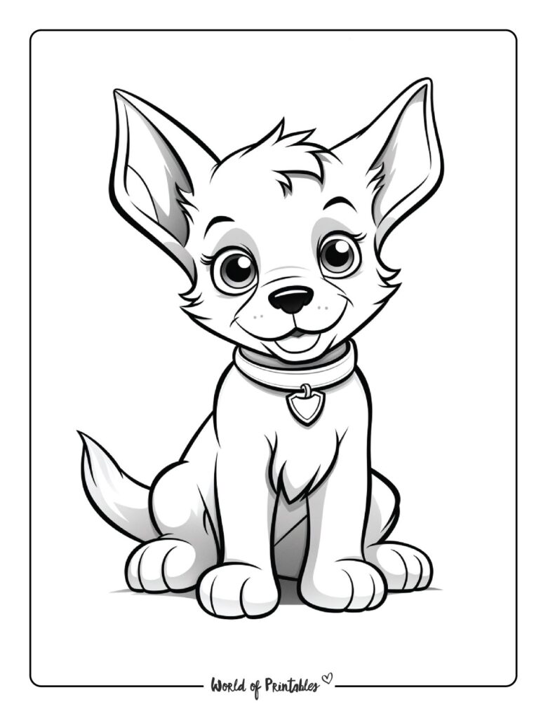Puppy Coloring Pages - World of Printables
