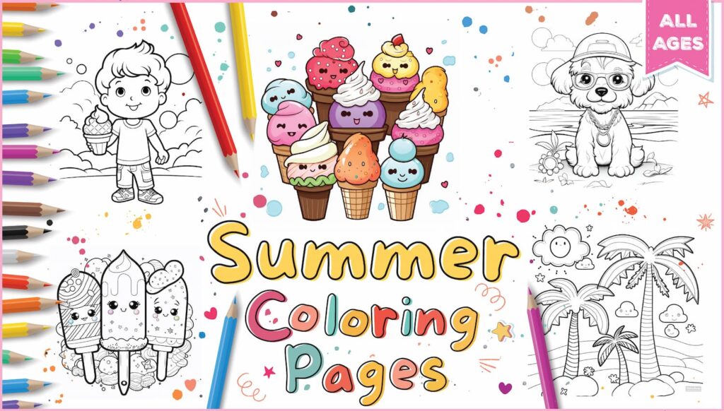 Summer Coloring Pages For Kids & Adults - World of Printables