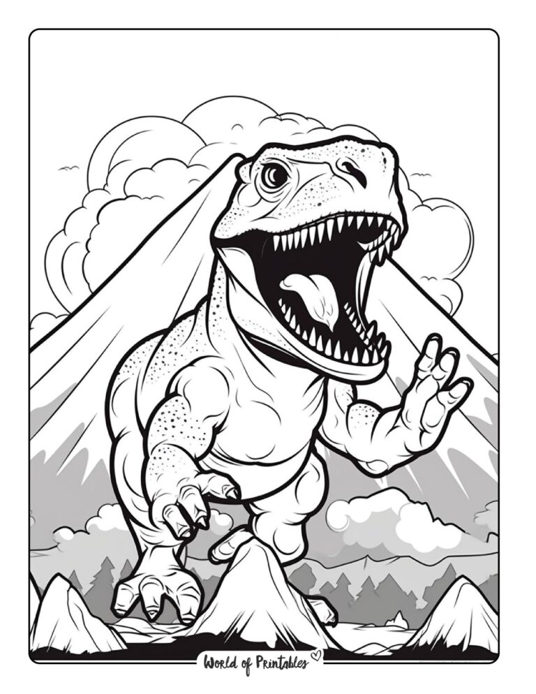 Dinosaur Coloring Pages | 200 Free Pages For Kids - World of Printables