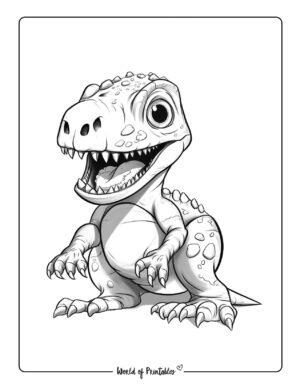 T Rex Coloring Pages - World of Printables