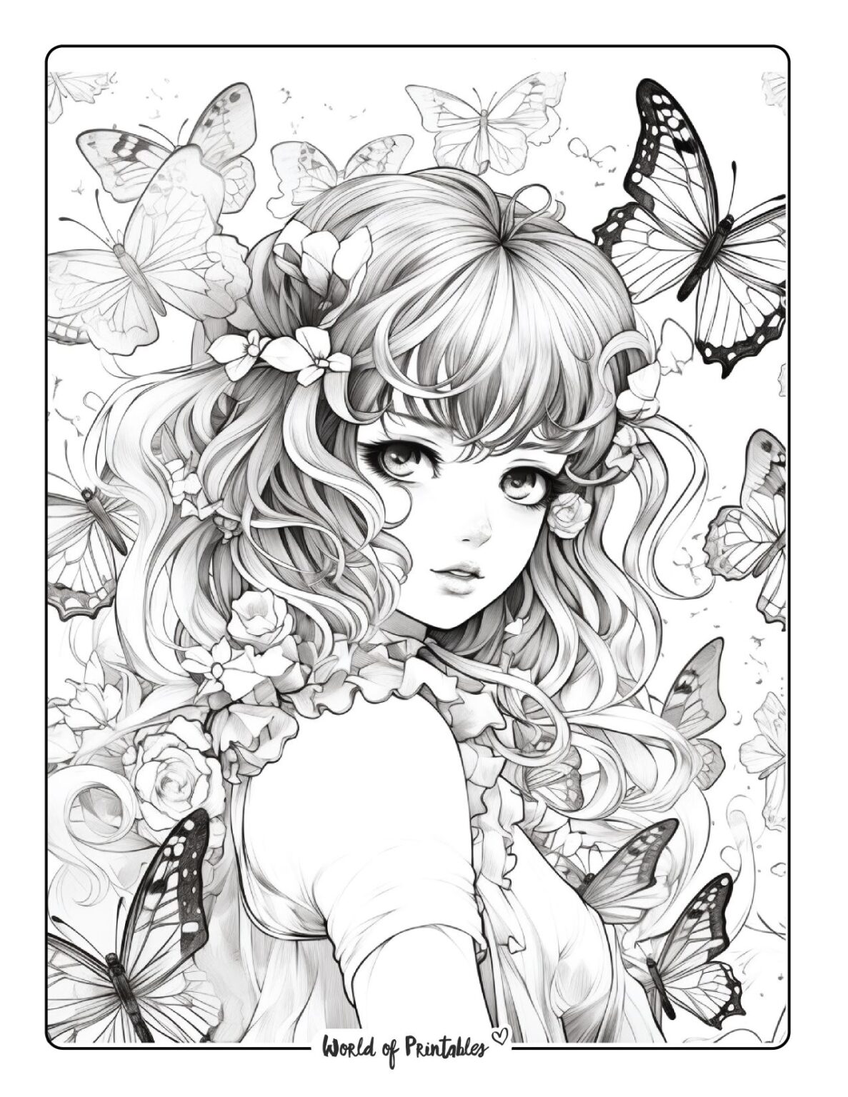 Anime Coloring Pages For Kids & Adults - World of Printables