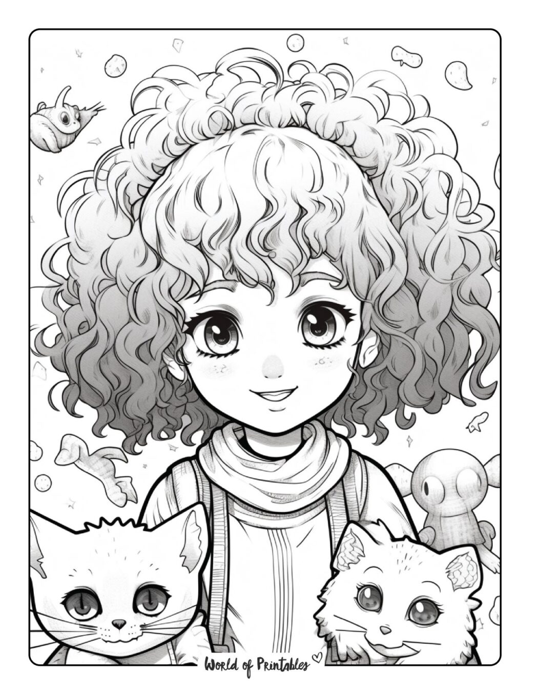 Anime Coloring Pages For Kids & Adults - World of Printables