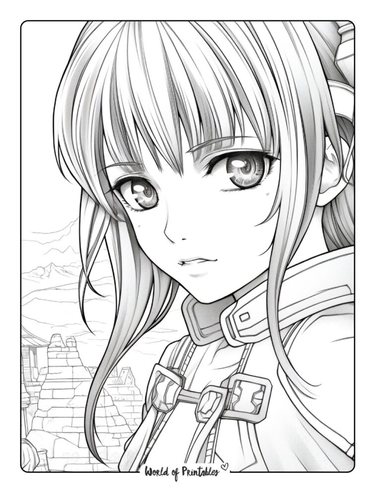 Anime Coloring Pages For Kids & Adults - World of Printables