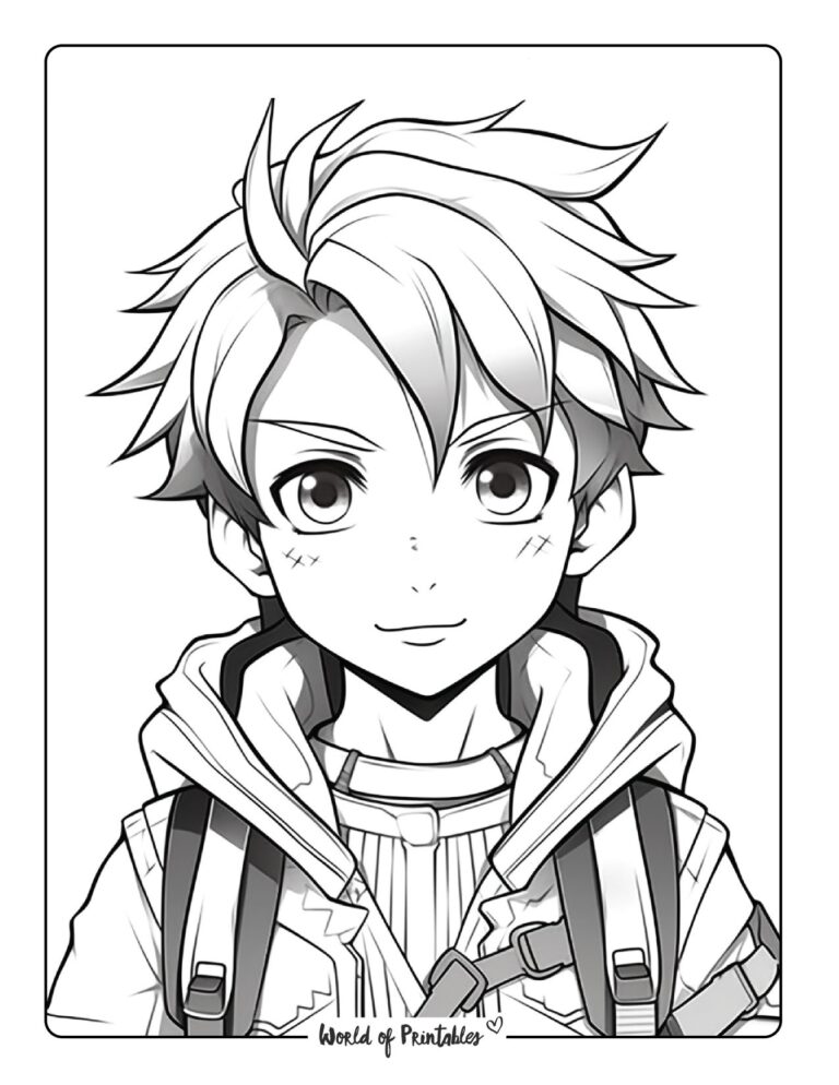 Anime Coloring Pages For Kids & Adults - World of Printables