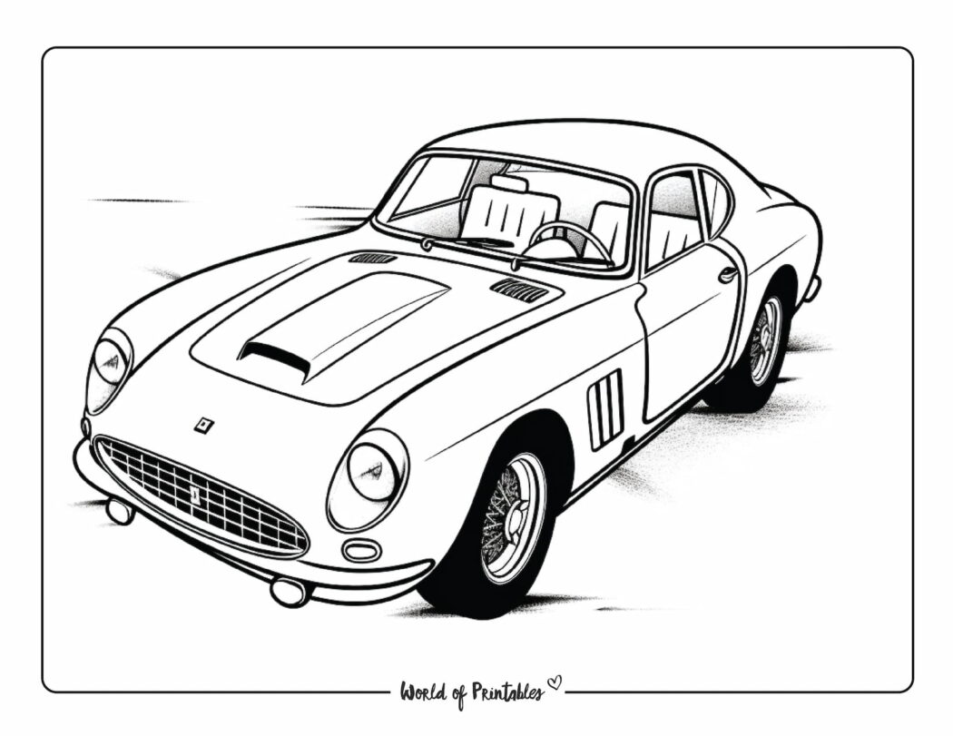 Car Coloring Pages - World of Printables