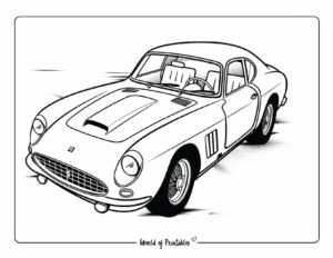 Car Coloring Pages - World of Printables