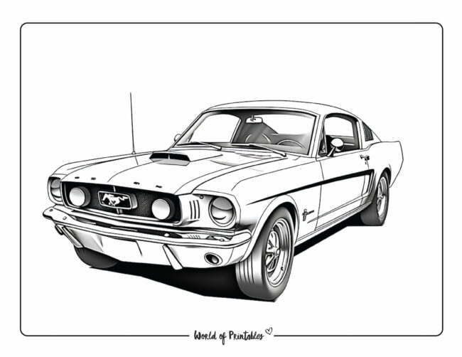 Car Coloring Pages - World of Printables