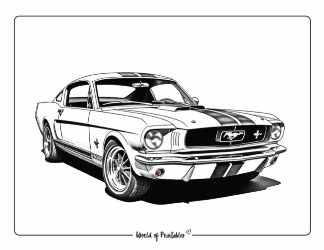 Car Coloring Pages - World of Printables