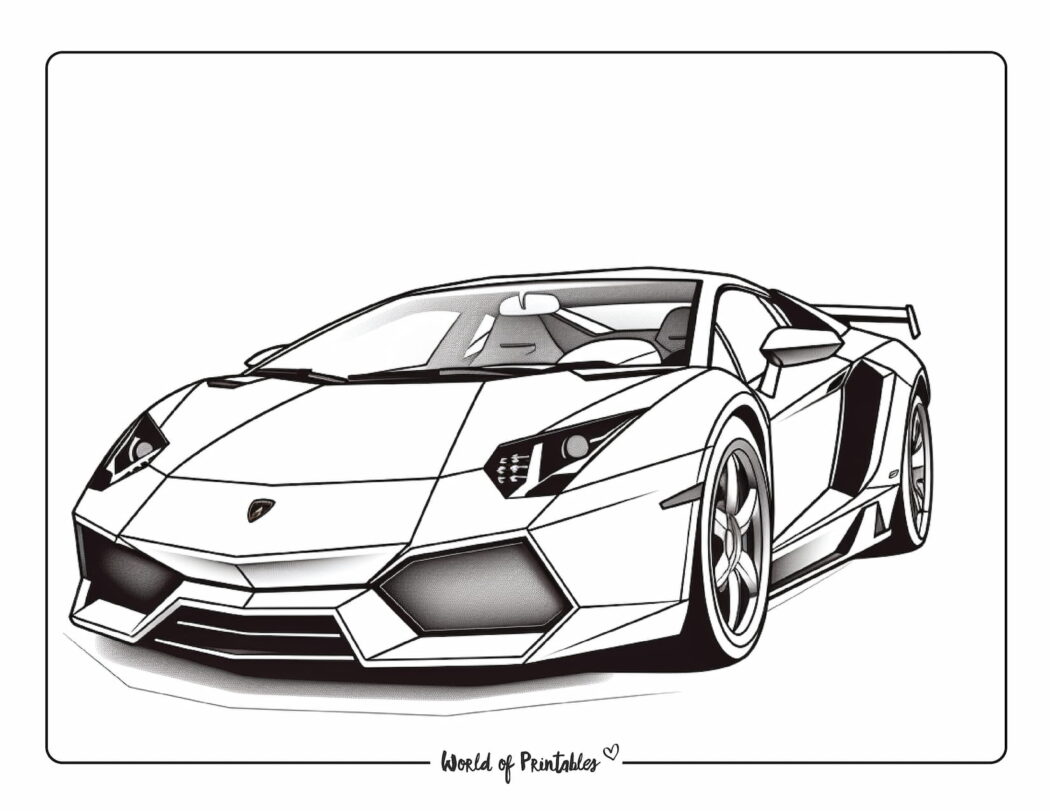 Car Coloring Pages - World of Printables
