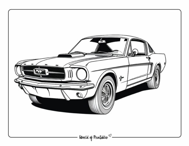 Car Coloring Pages - World of Printables