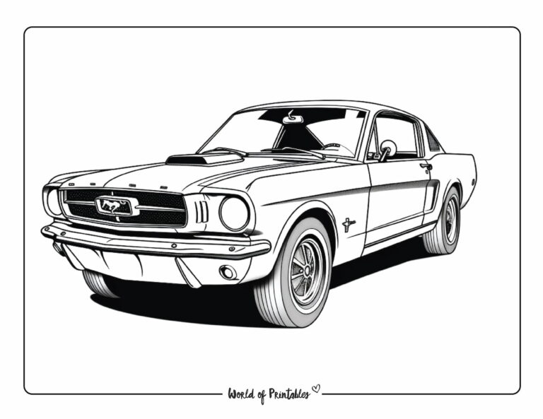 Car Coloring Pages - World of Printables